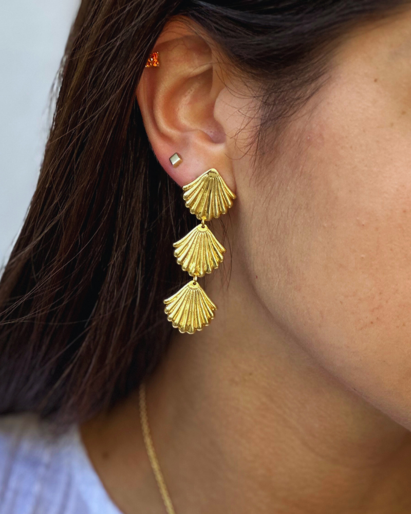 Pendientes 3 conchas